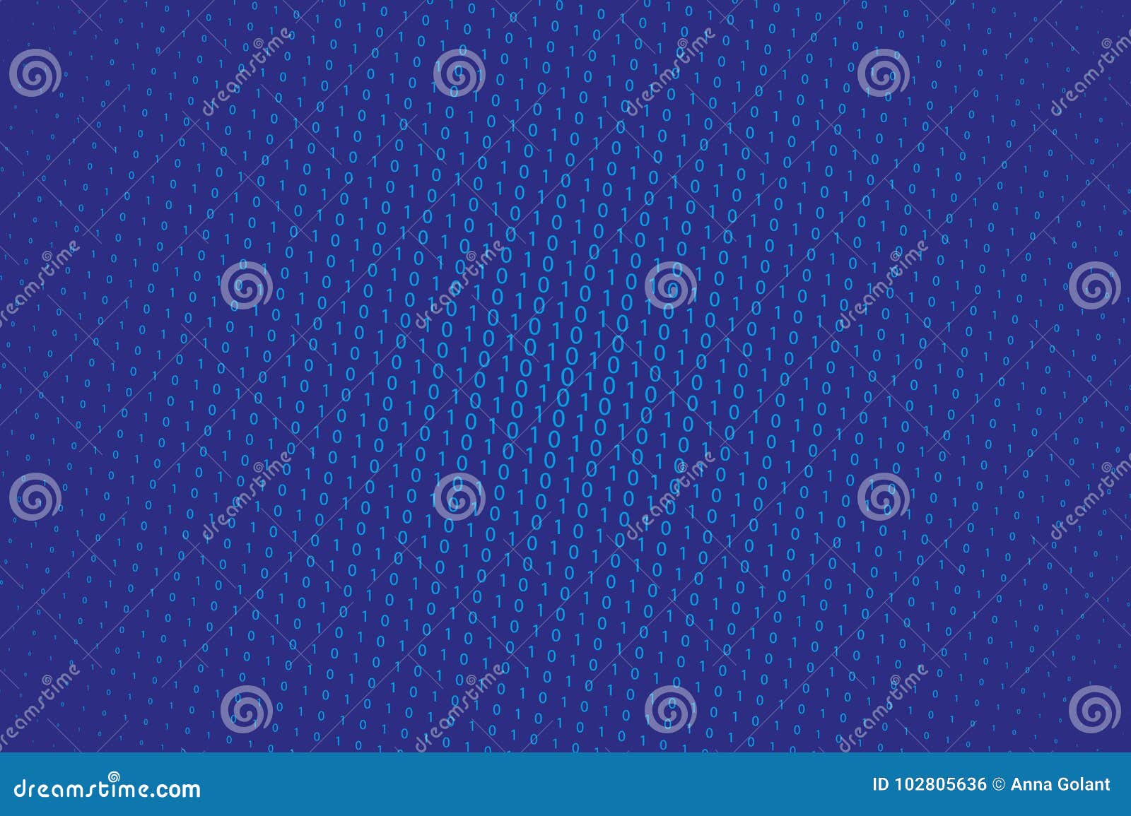 Random Numbers 0 And 1 Background In A Matrix Style Binary Code Pattern Abstract Digital