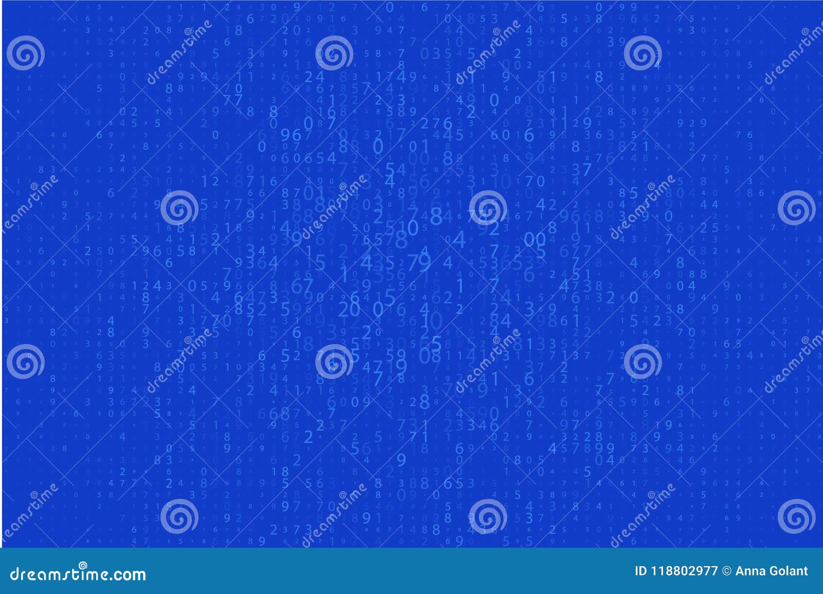 Random Numbers 0 And 1 Background In A Matrix Style Binary Code Pattern Abstract Digital