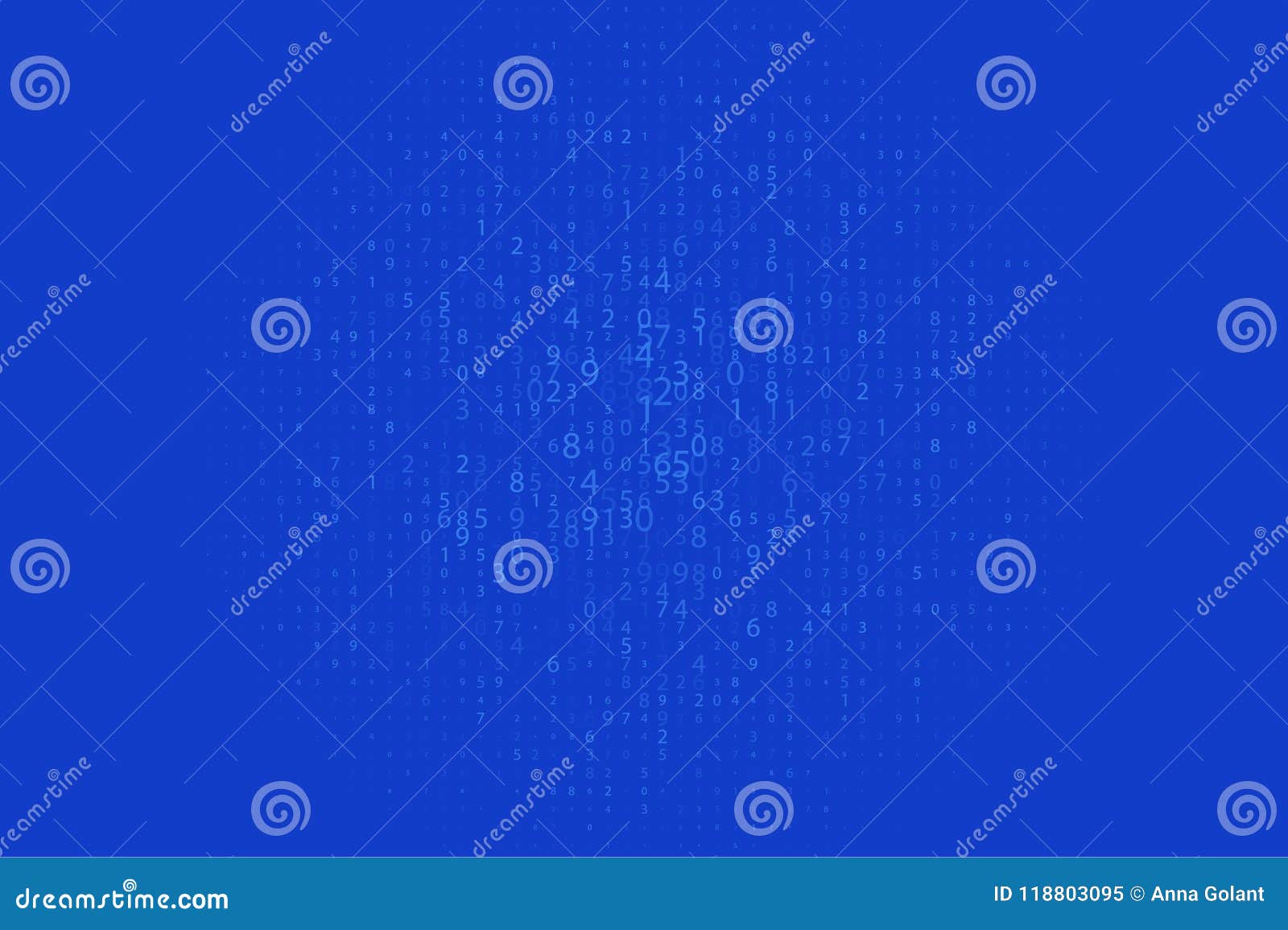 Random Numbers 0 and 1. Background in a Matrix Style. Binary Code ...