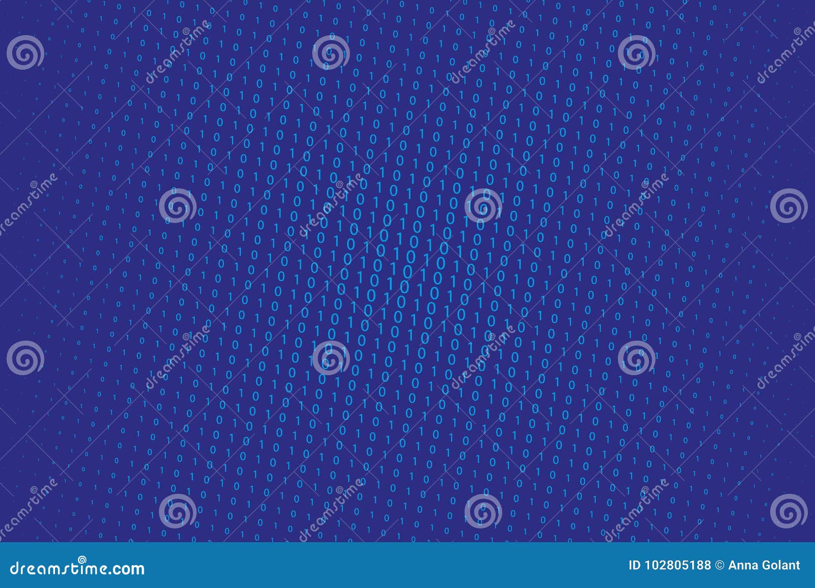Random Numbers 0 And 1 Background In A Matrix Style Binary Code