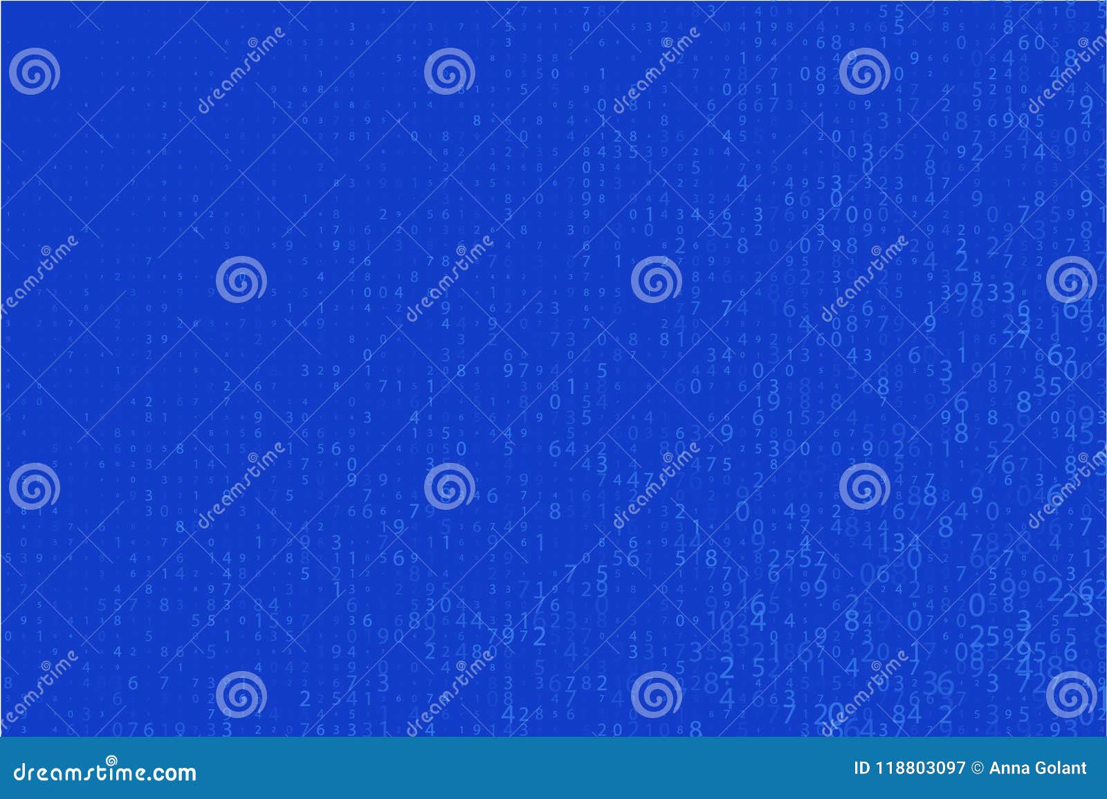 Random Numbers 0 And 1 Background In A Matrix Style Binary Code Pattern Abstract Digital