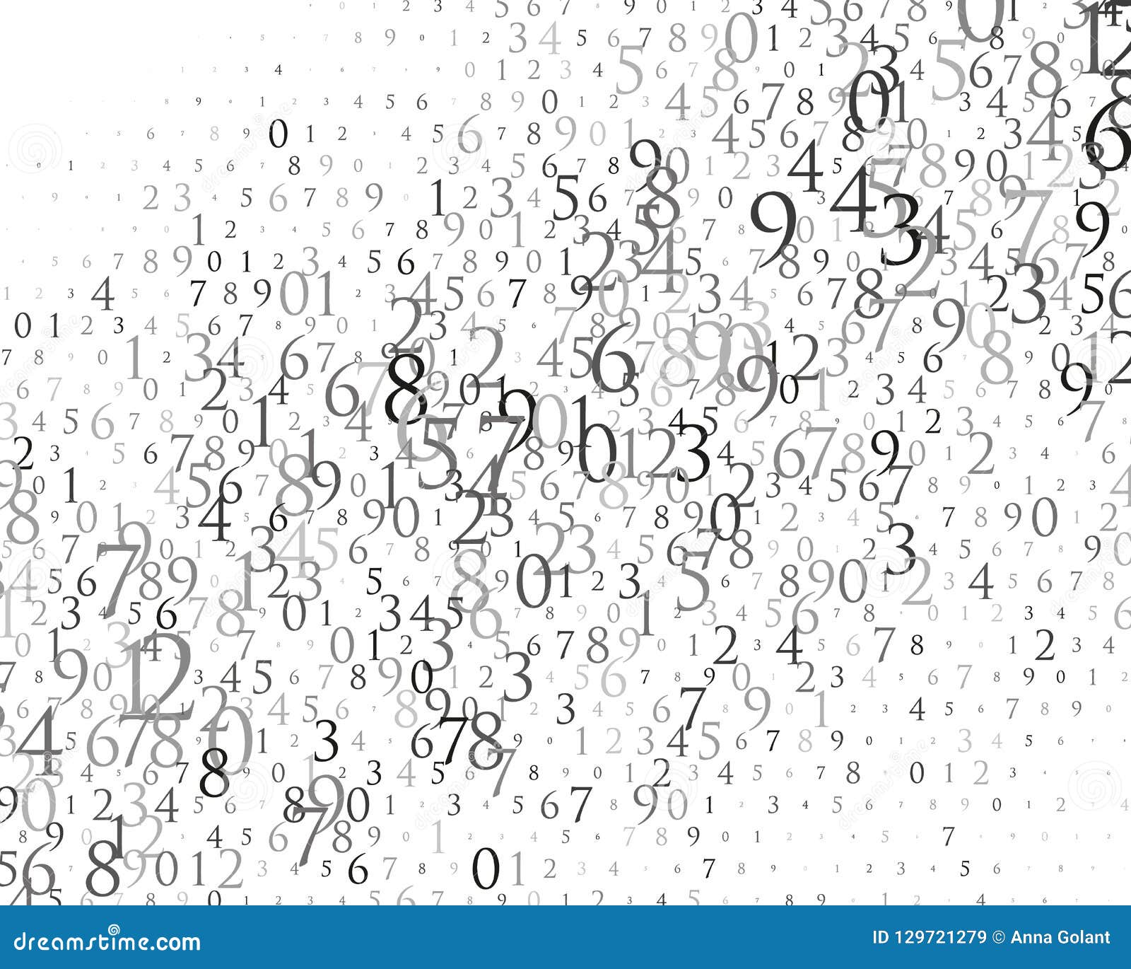 Random Numbers 0 and 9. Background in a Matrix Style. Binary Code ...