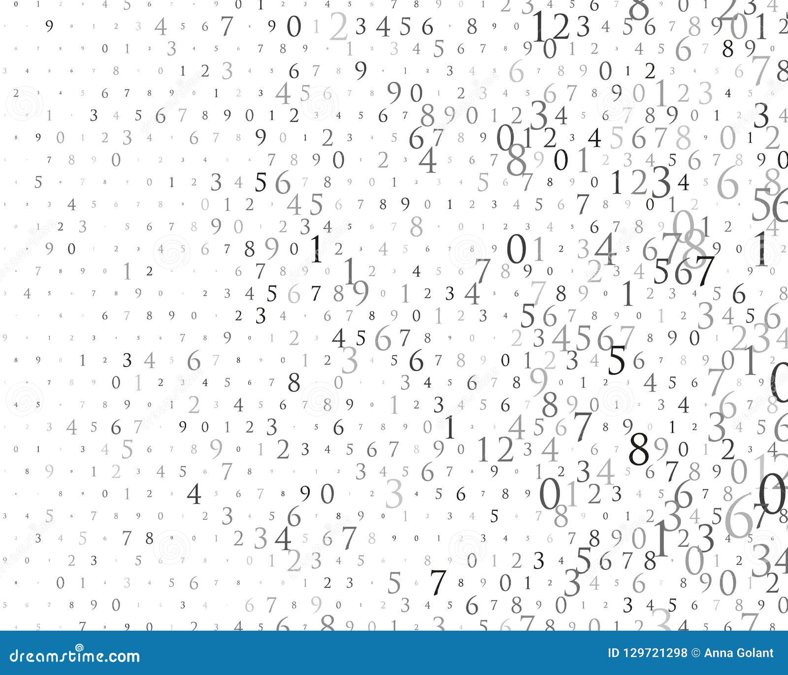 Random Numbers 0 And 9 Background In A Matrix Style Binary Code