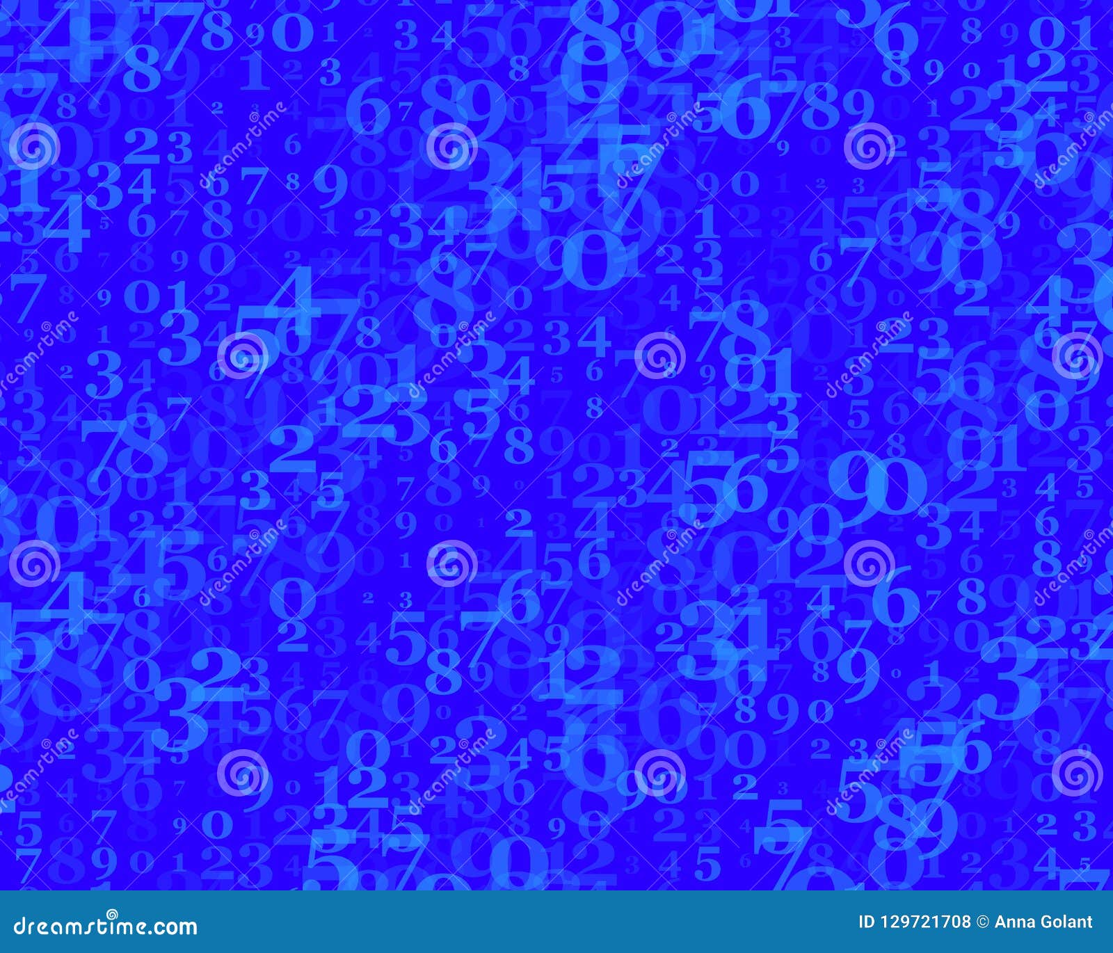 Random Numbers 0 and 9. Background in a Matrix Style. Binary Code ...