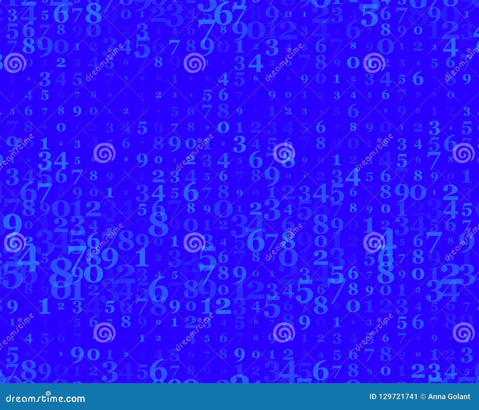 Random Numbers 0 and 9. Background in a Matrix Style. Binary Code ...