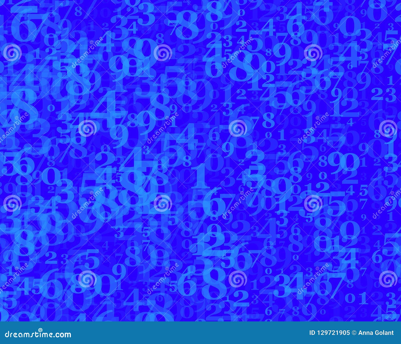 Random Numbers 0 and 9. Background in a Matrix Style. Binary Code ...