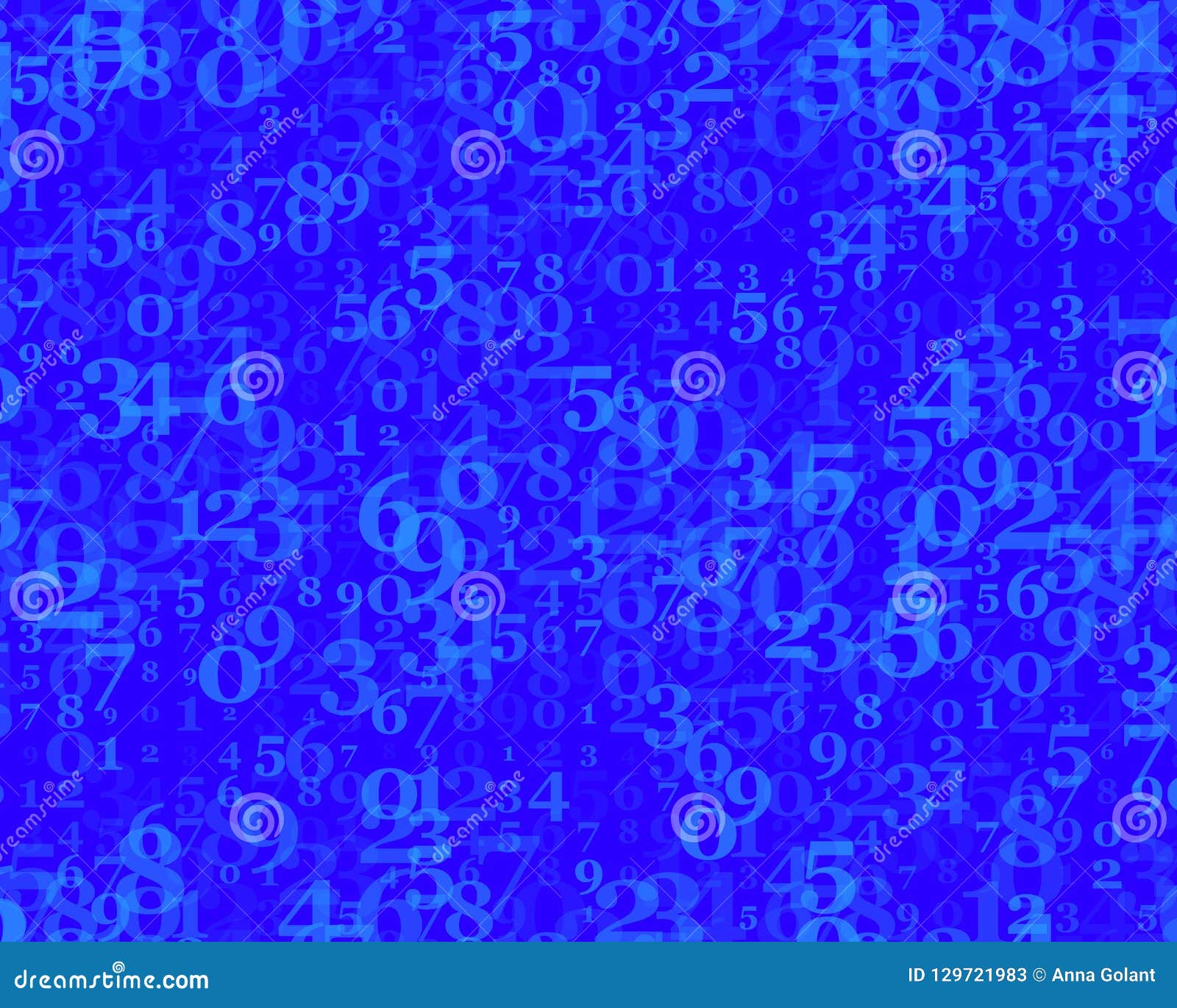 Random Numbers 0 and 9. Background in a Matrix Style. Binary Code ...