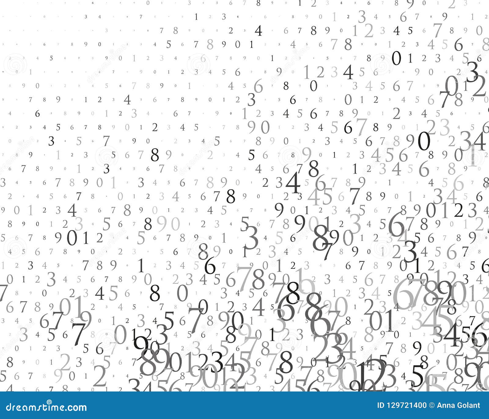 Random Numbers 0 And 9 Background In A Matrix Style Binary Code