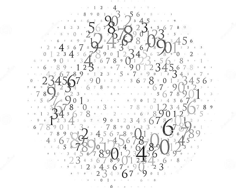 Random Numbers 0 and 9. Background in a Matrix Style. Binary Code ...