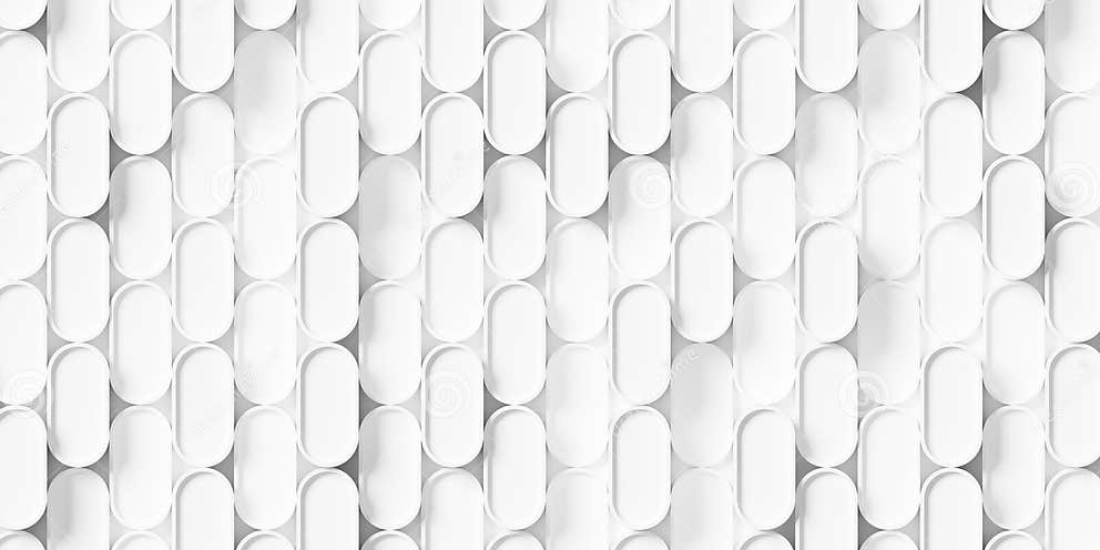 Random Offset White Vertical Ellipse Border Array Geometry Shapes ...