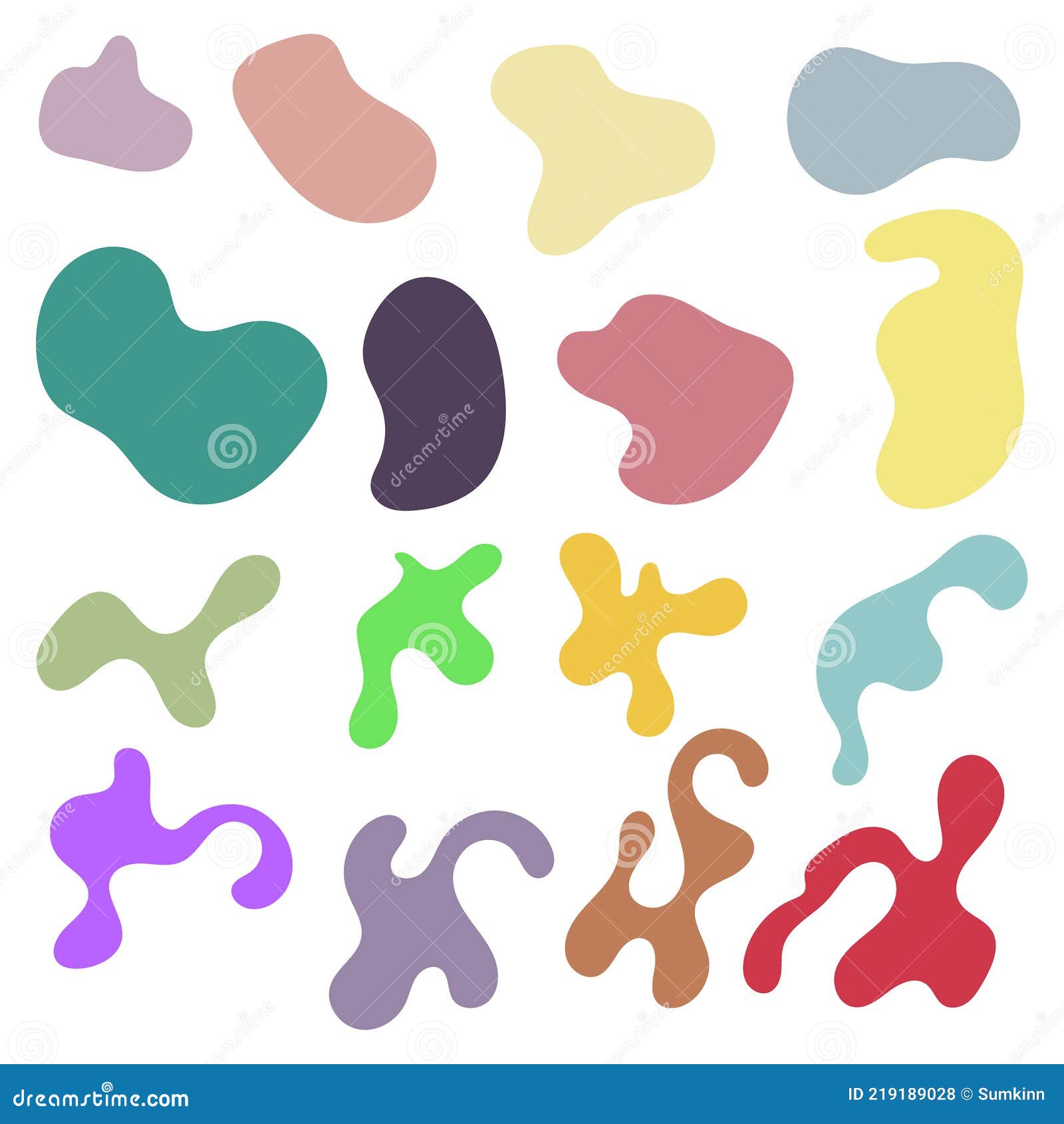 Various Blotch. Random Color Blobs, Round Abstract Organic Shapes ... Various Blotch. Random Color Blobs, Round Abstract Organic Shapes ...
