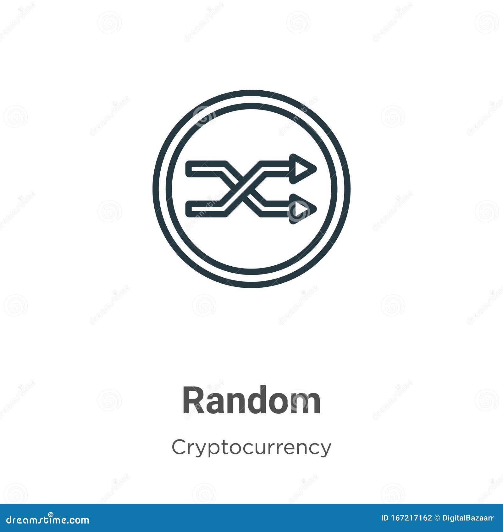 Random Outline Vector Icon. Thin Line Black Random Icon, Flat Vector ...