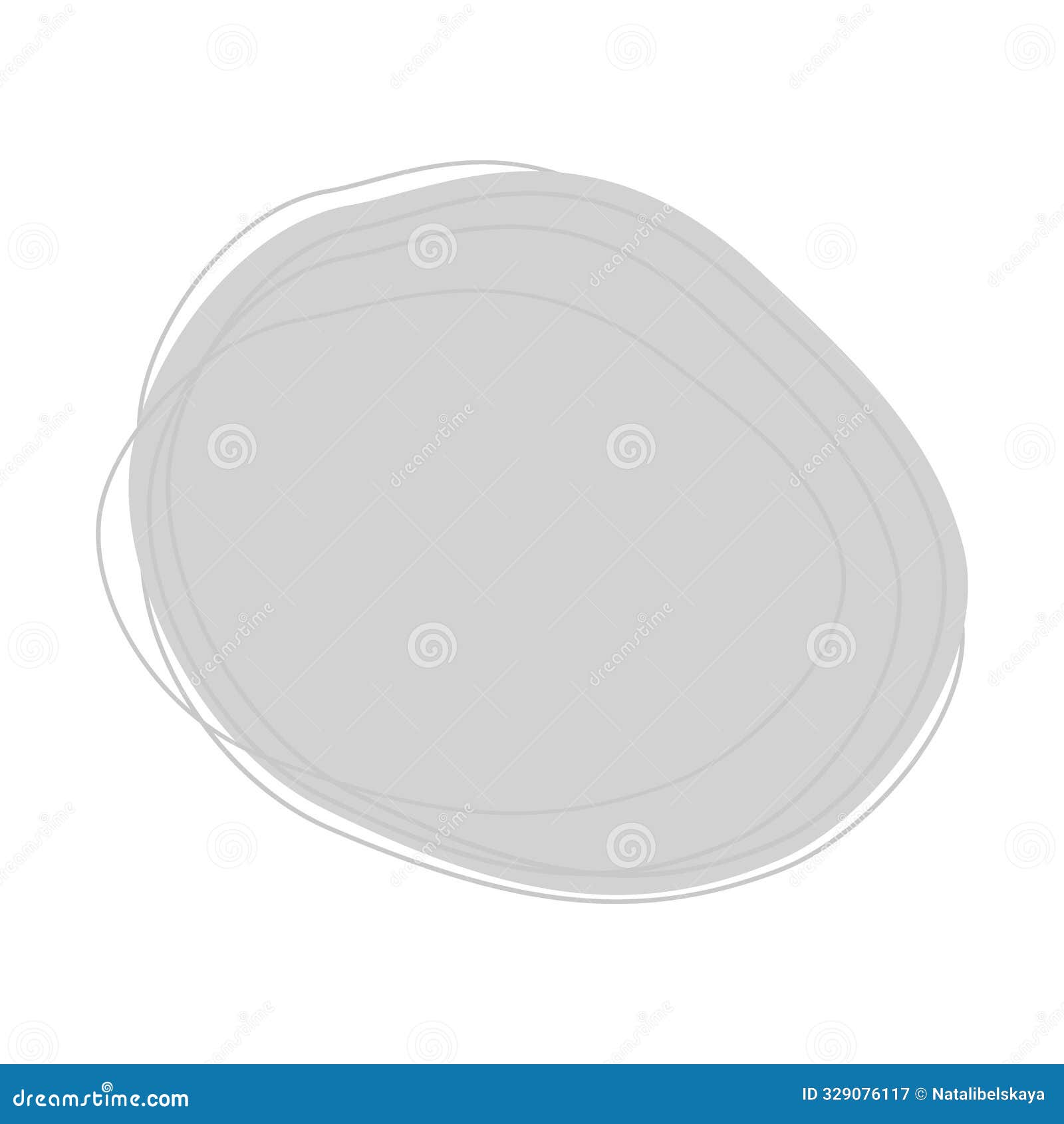 Random Oval Spot with Curve Strokes in Grayscale. Abstract Organic ...
