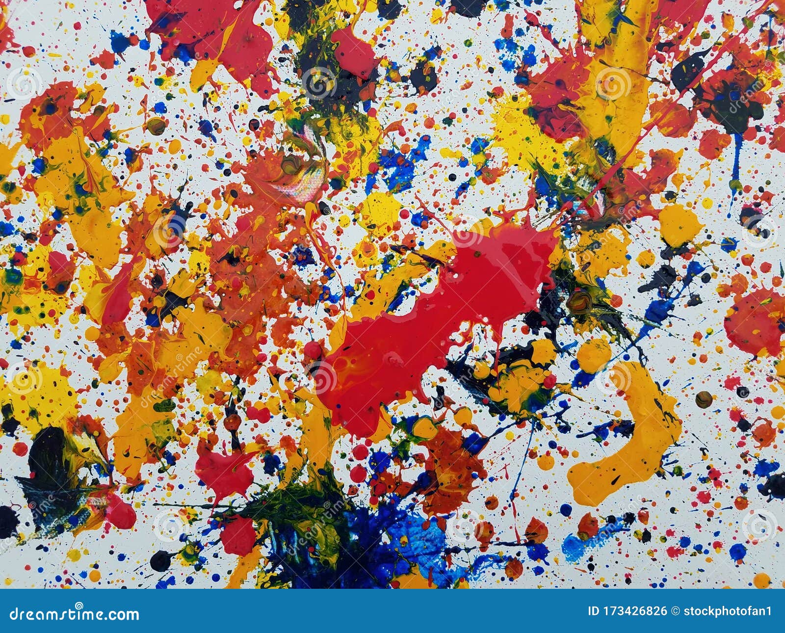 Random Paint Splatter on a White Surface Stock Photo - Image of dripped ...
