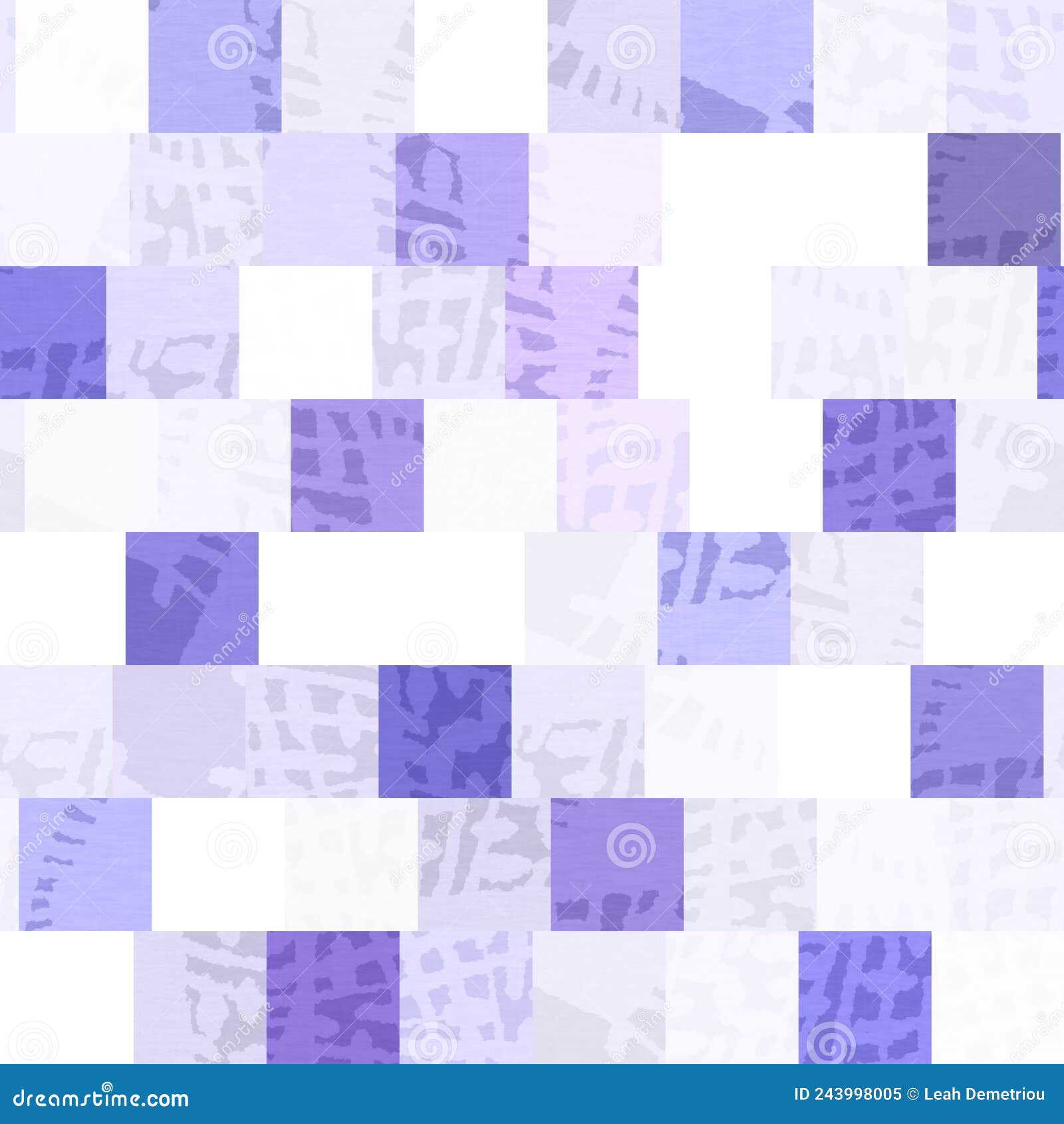 Random Patchwork Purple Mosaic Pixel Grid Seamless Pattern. Modern ...
