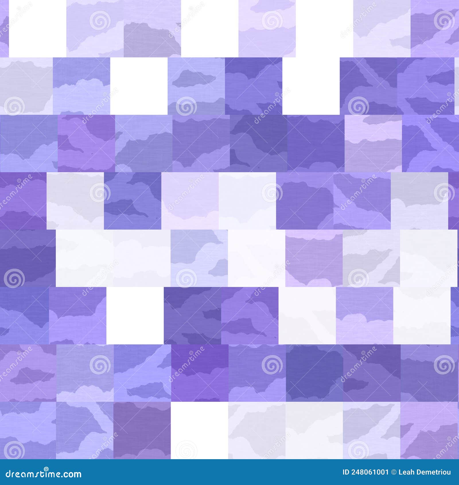 Random Patchwork Purple Mosaic Pixel Grid Seamless Pattern. Modern ...
