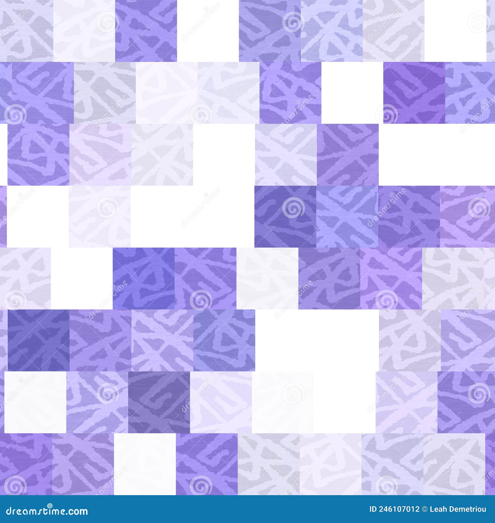 Random Patchwork Purple Mosaic Pixel Grid Seamless Pattern. Modern ...