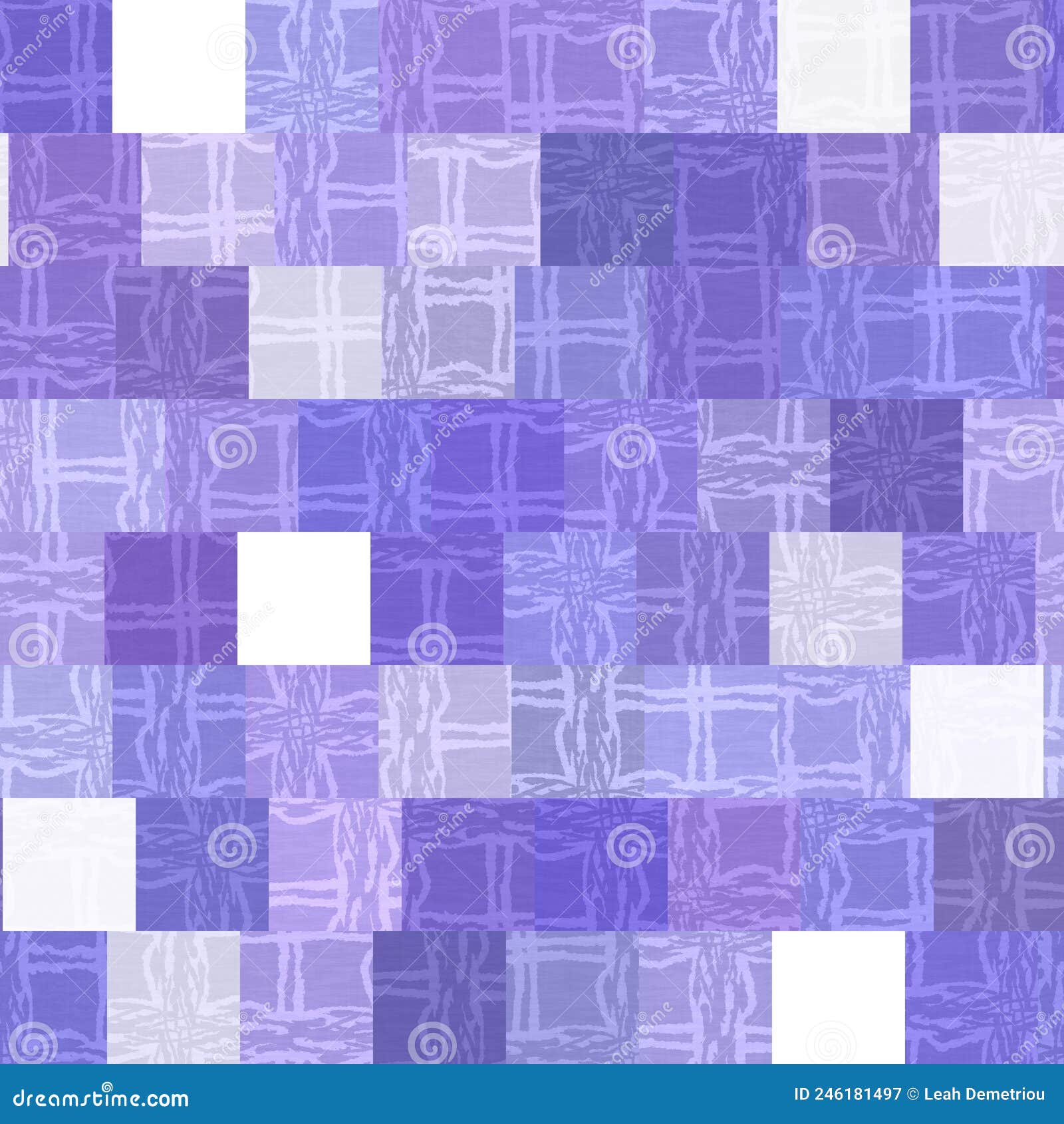 Random Patchwork Purple Mosaic Pixel Grid Seamless Pattern. Modern ...