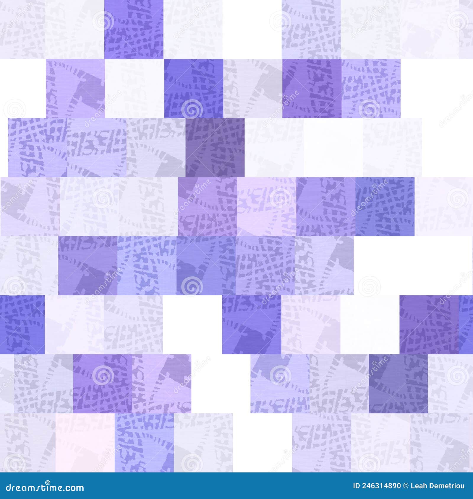 Random Patchwork Purple Mosaic Pixel Grid Seamless Pattern. Modern ...