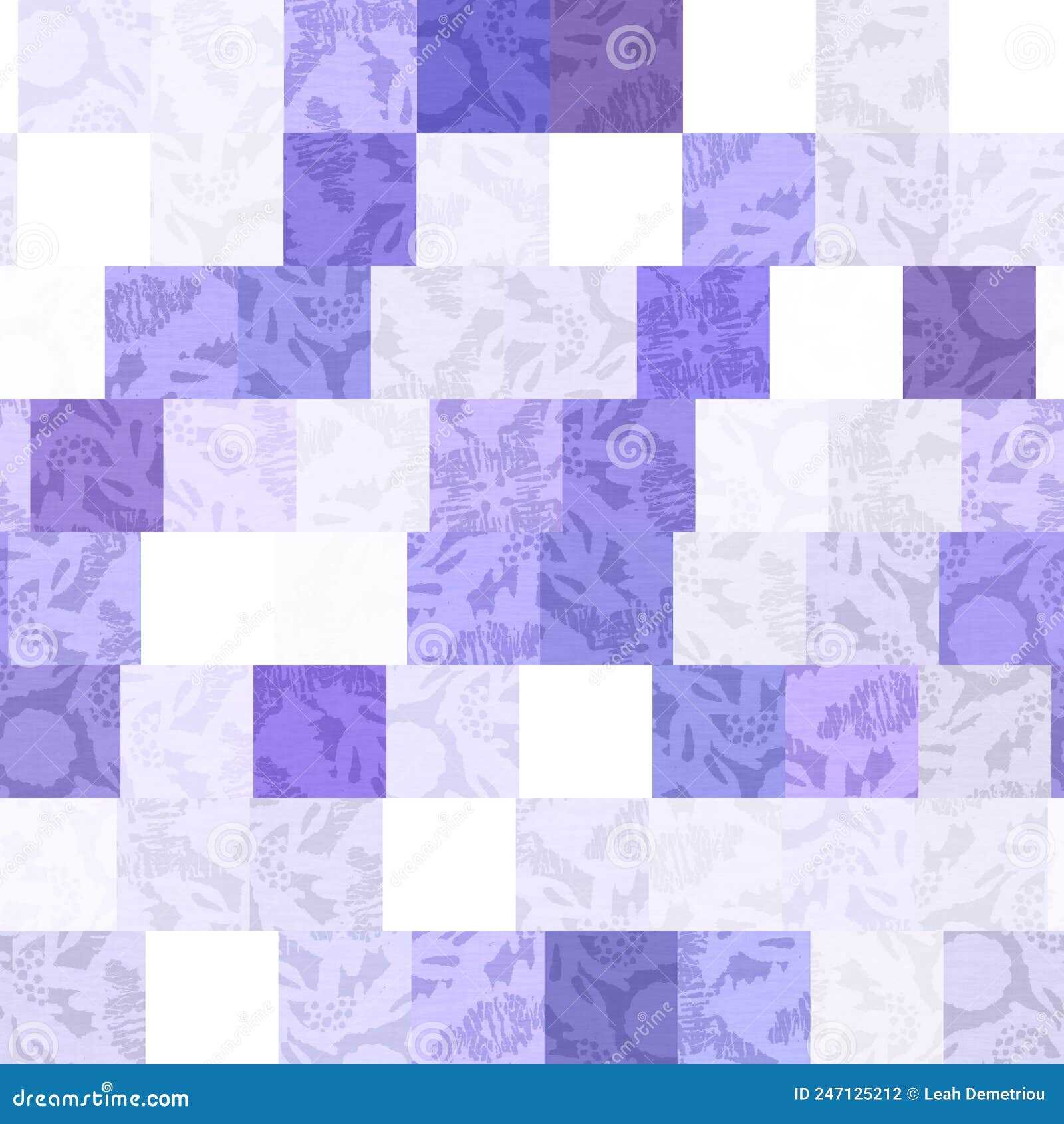 Random Patchwork Purple Mosaic Pixel Grid Seamless Pattern. Modern ...