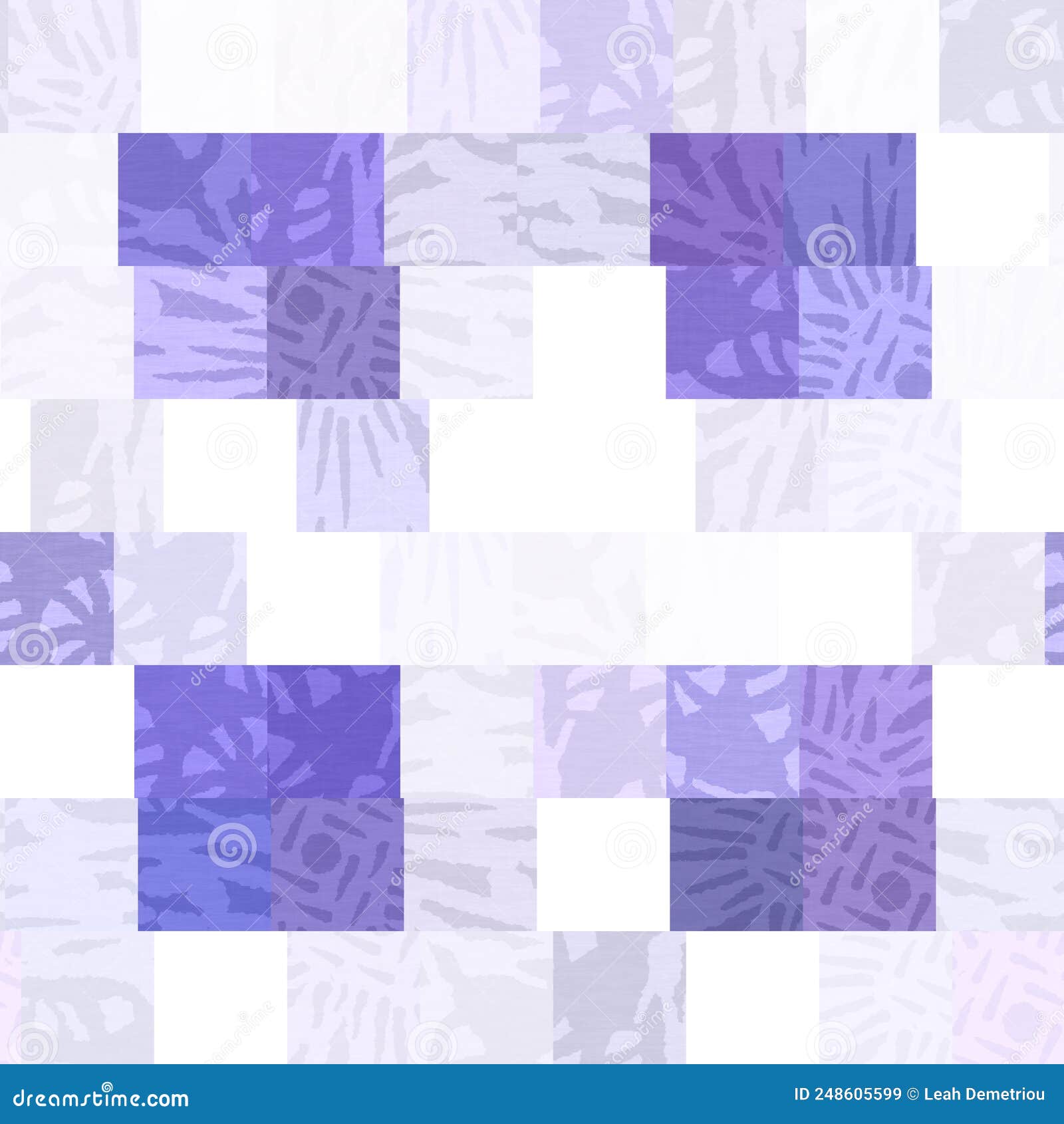 Random Patchwork Purple Mosaic Pixel Grid Seamless Pattern. Modern ...