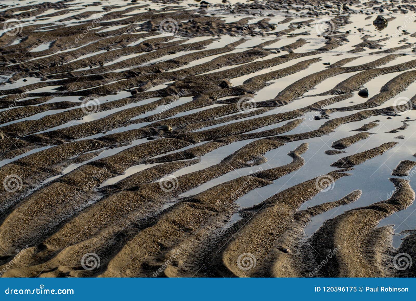 Sand Texture Caused by Tide. Stock Image - Image of captured, sand ...