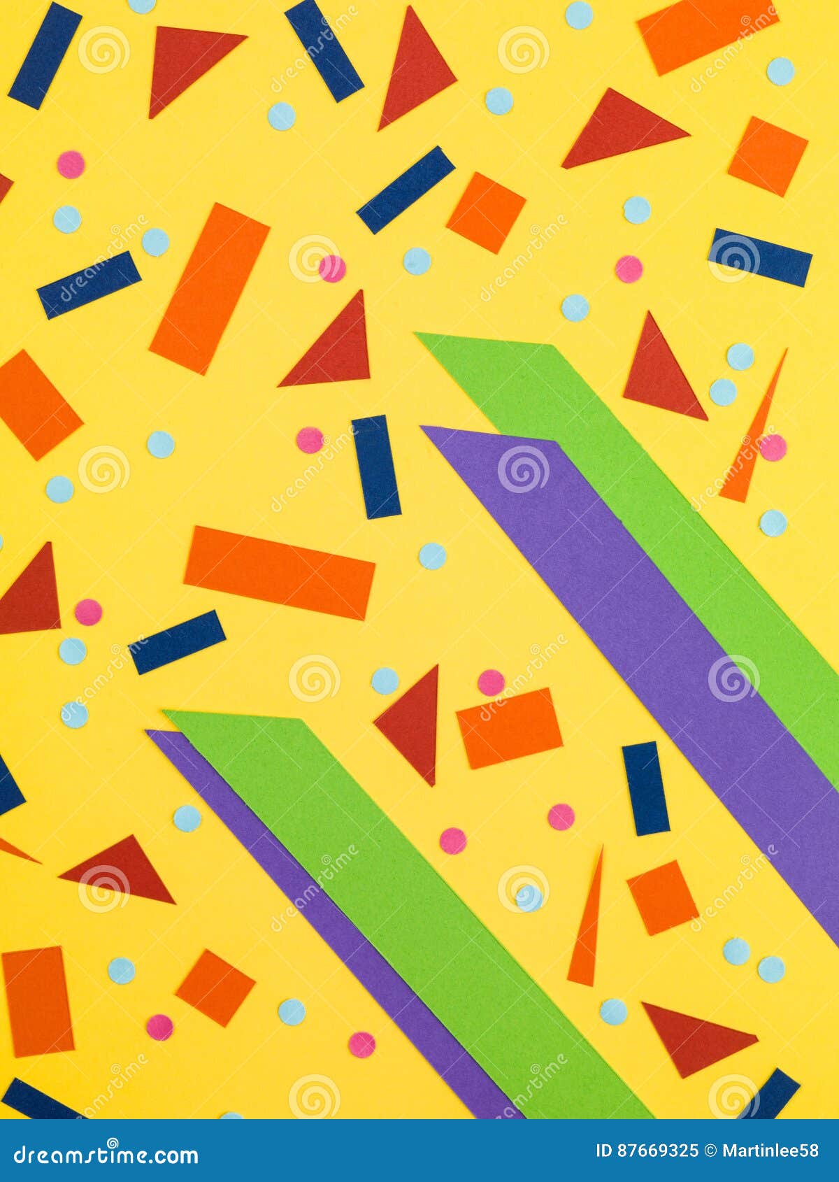 Random Pattern of Bold Colours in Geometric Shapes Stock Image - Image ...