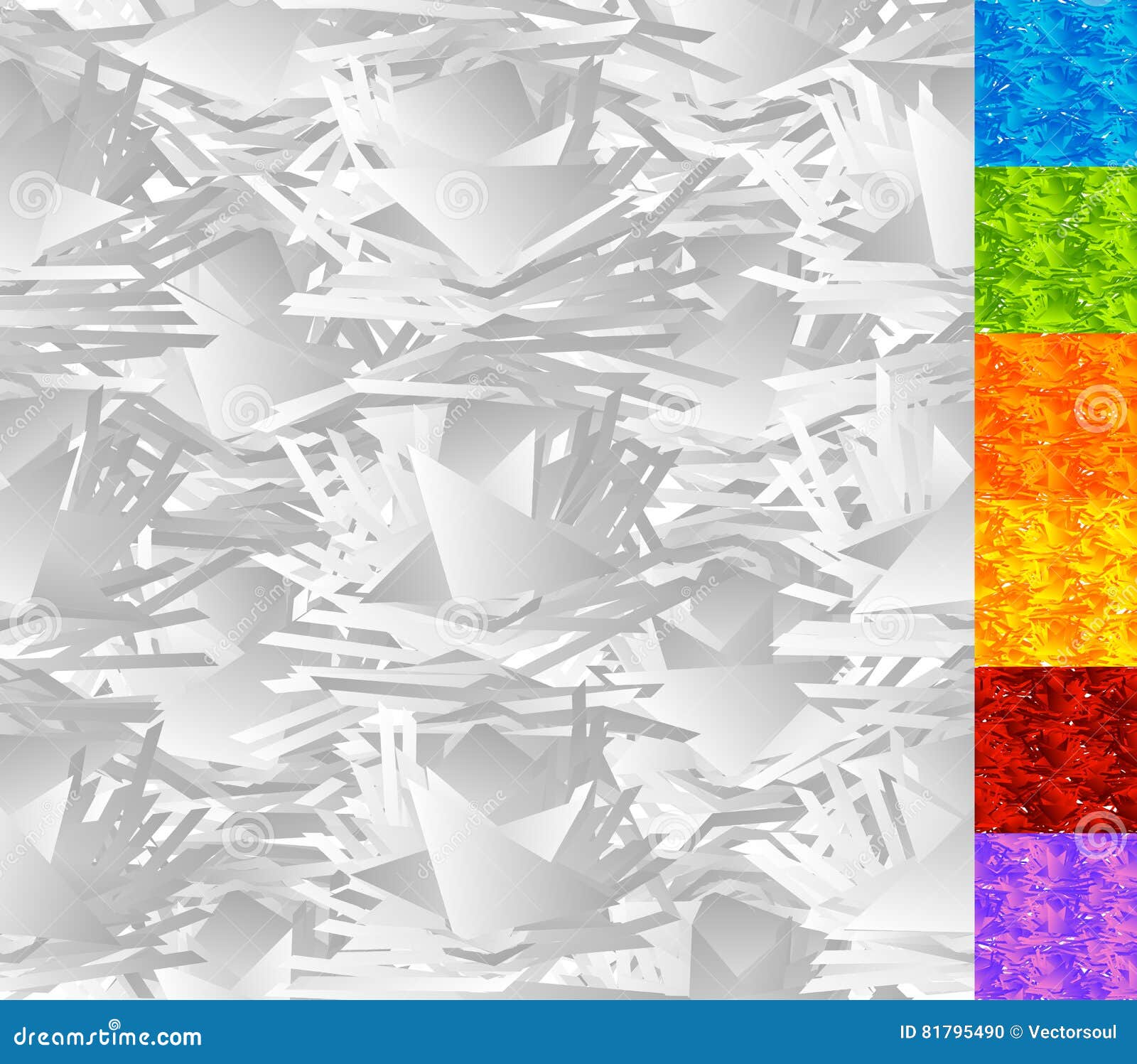 Random Pattern. Chaotic, Rough Texture. Set of 7 Colors Stock Vector ...