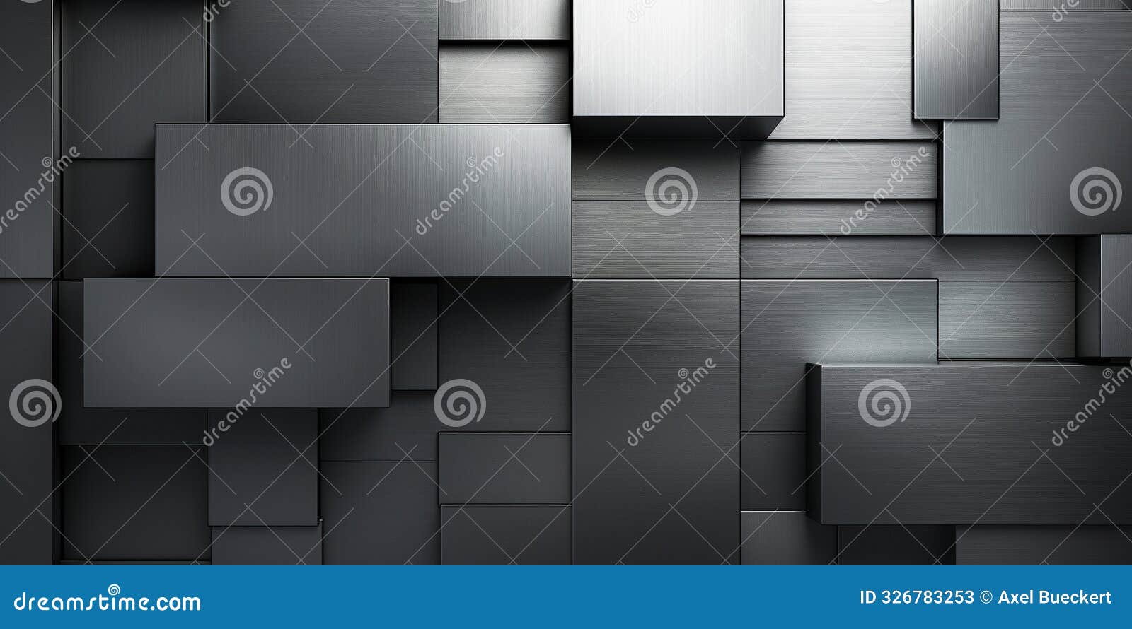 Abstract Background of Brushed Metal Blocks Creating Futuristic Pattern ...
