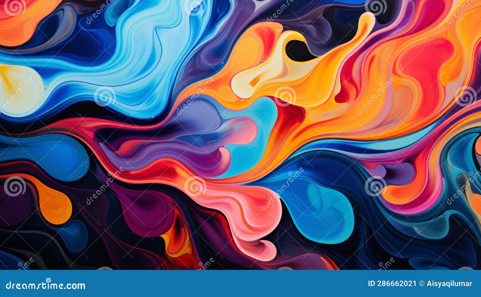 Random Pattern from Mixed Multi-colored Acrylic Paint. Stock Image ...