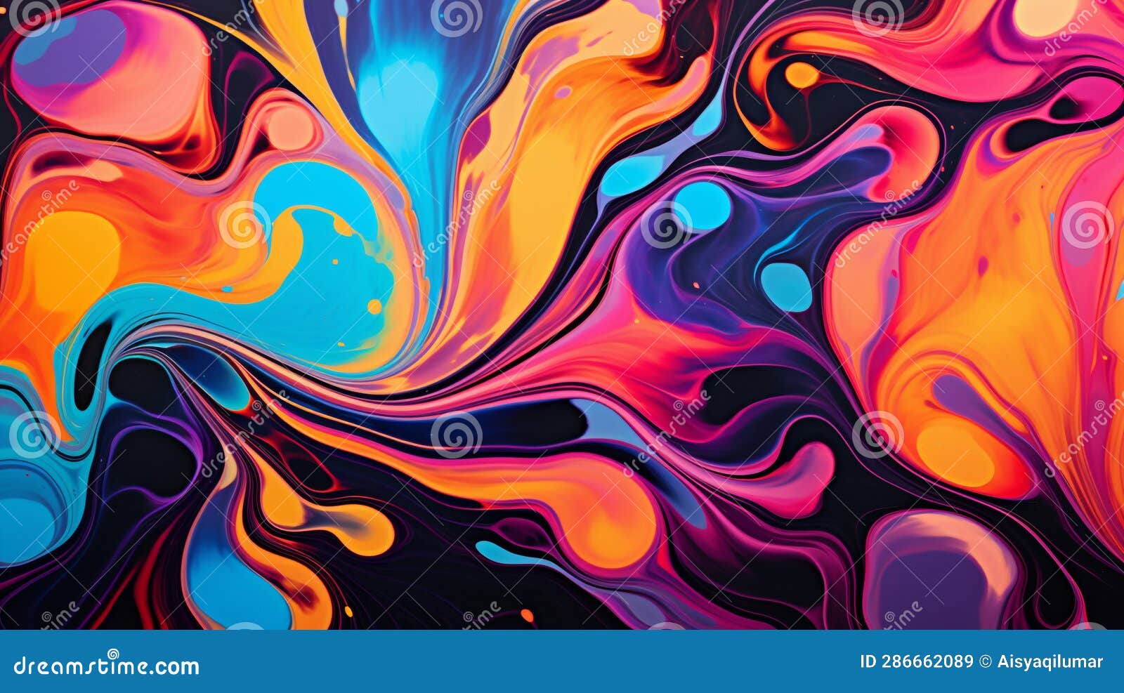 Random Pattern from Mixed Multi-colored Acrylic Paint. Stock ...