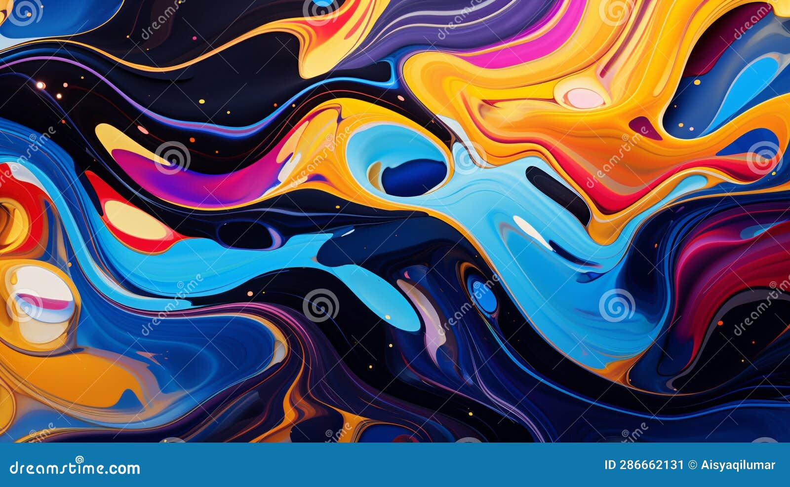 Random Pattern from Mixed Multi-colored Acrylic Paint. Stock ...