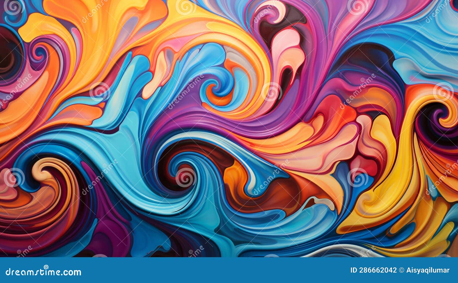 Random Pattern from Mixed Multi-colored Acrylic Paint. Stock ...