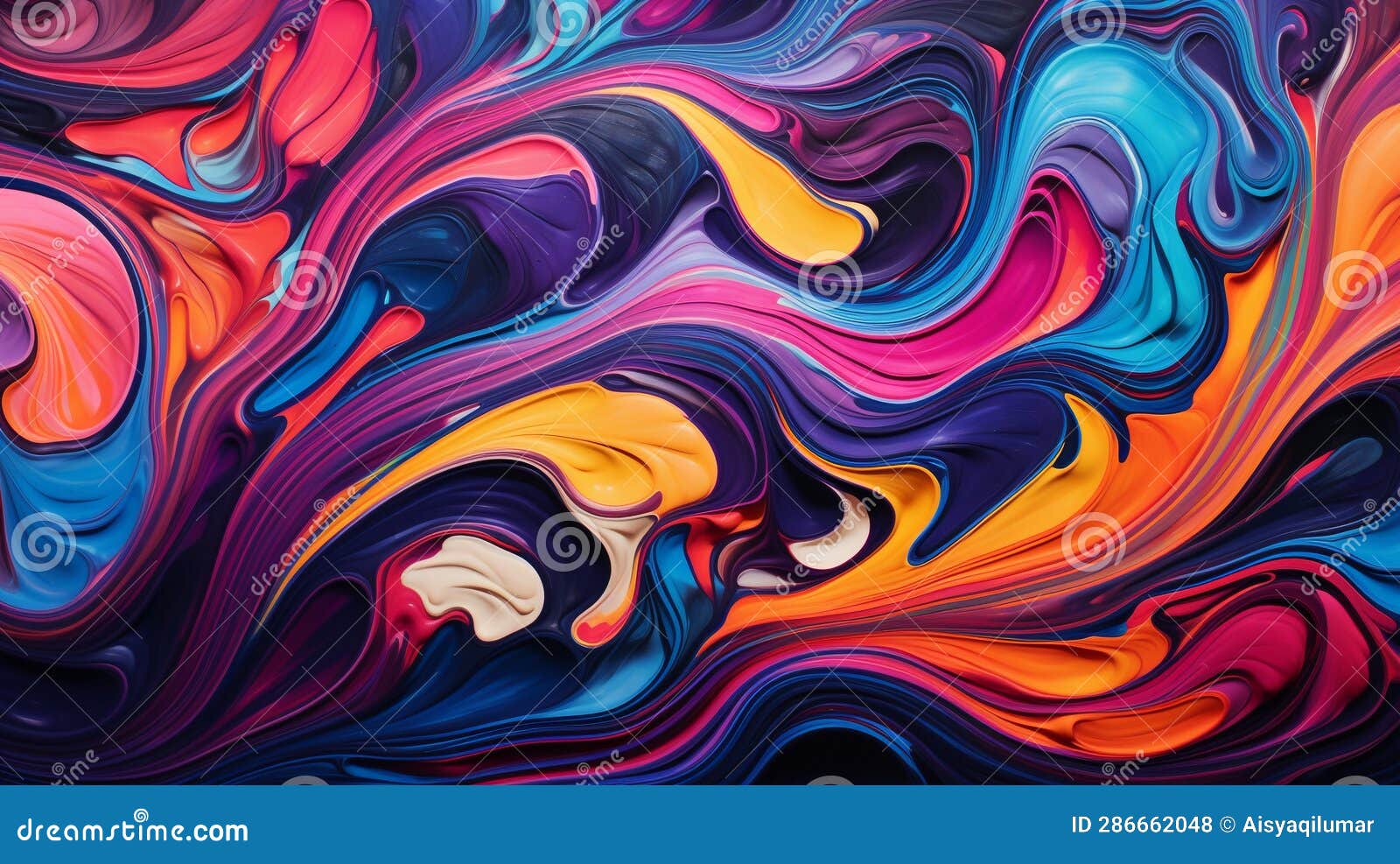 Random Pattern from Mixed Multi-colored Acrylic Paint. Stock ...