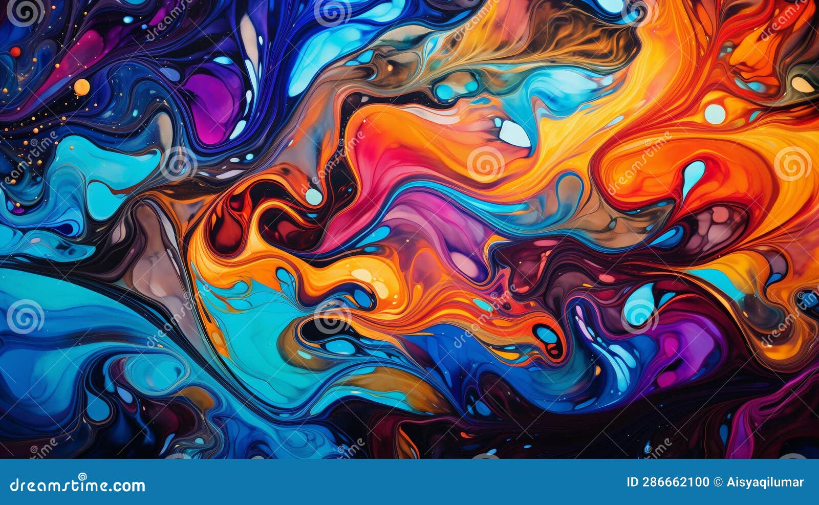 Random Pattern from Mixed Multi-colored Acrylic Paint. Stock ...