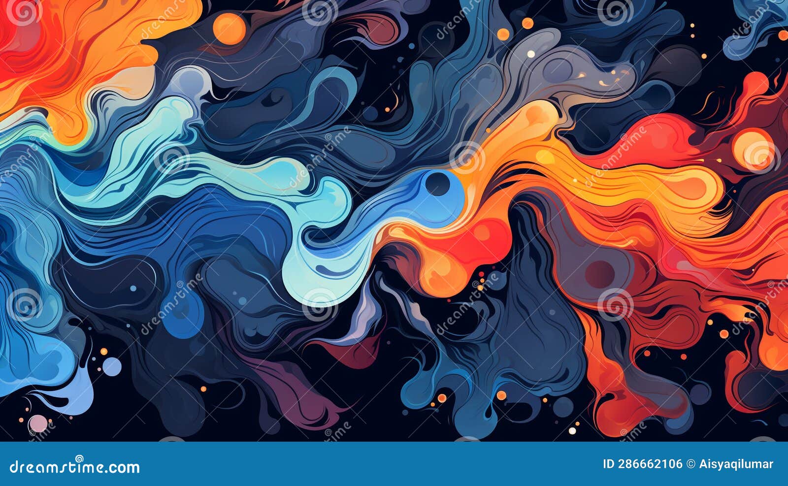 Random Pattern from Mixed Multi-colored Acrylic Paint. Stock ...