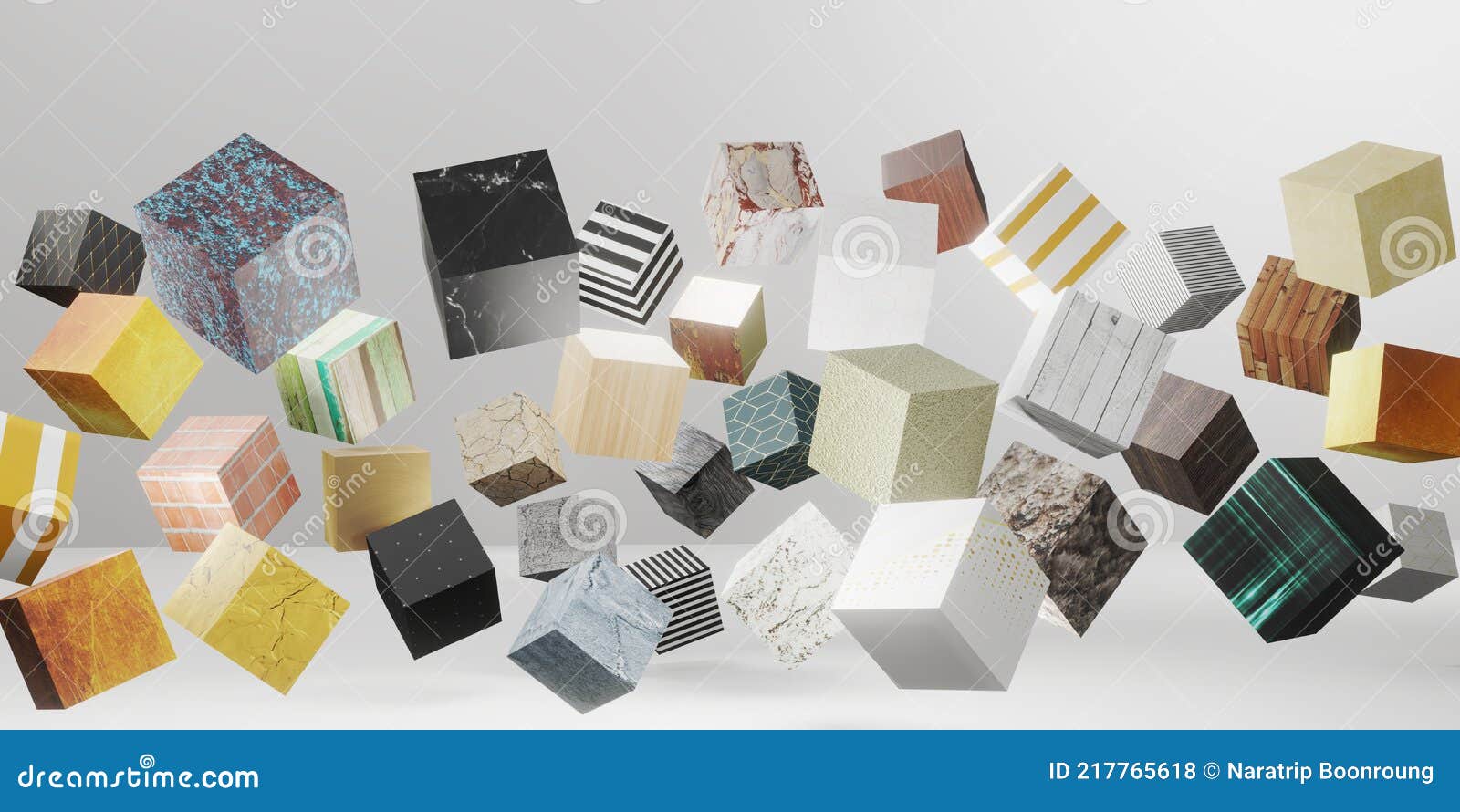 Random Pattern Texture Cube 3d Illustration Background Stock ...