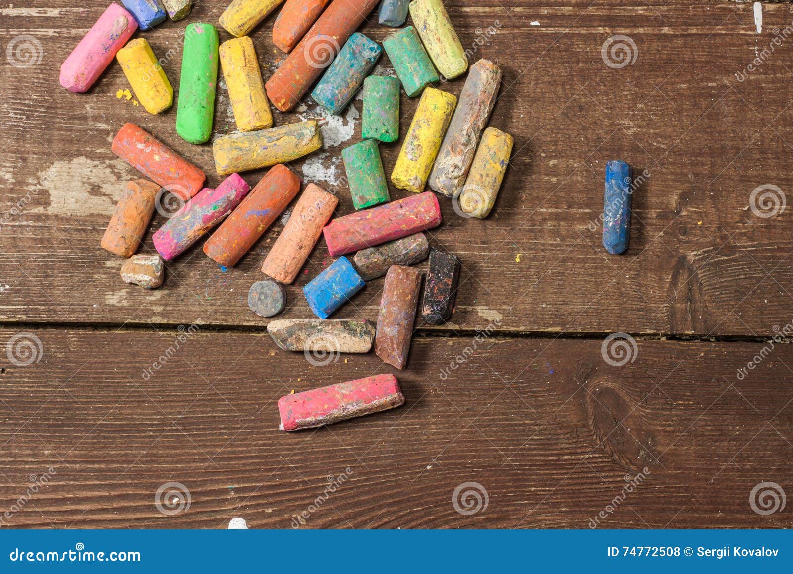 Random pieces of chalk stock photo. Image of closeup - 74772508