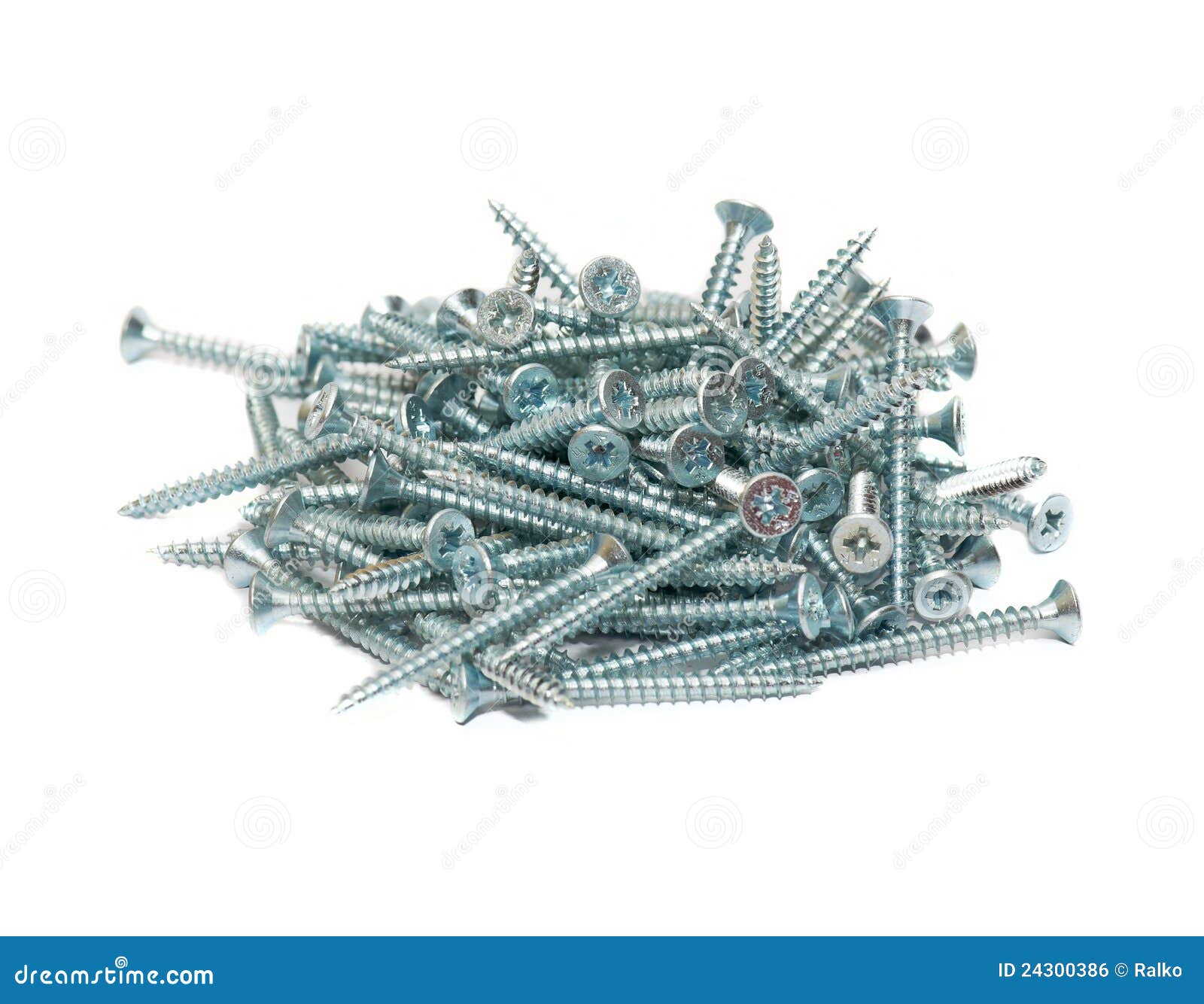 Random Pile of Round Threaded Steel Stock Photo - Image of build, bolt ...