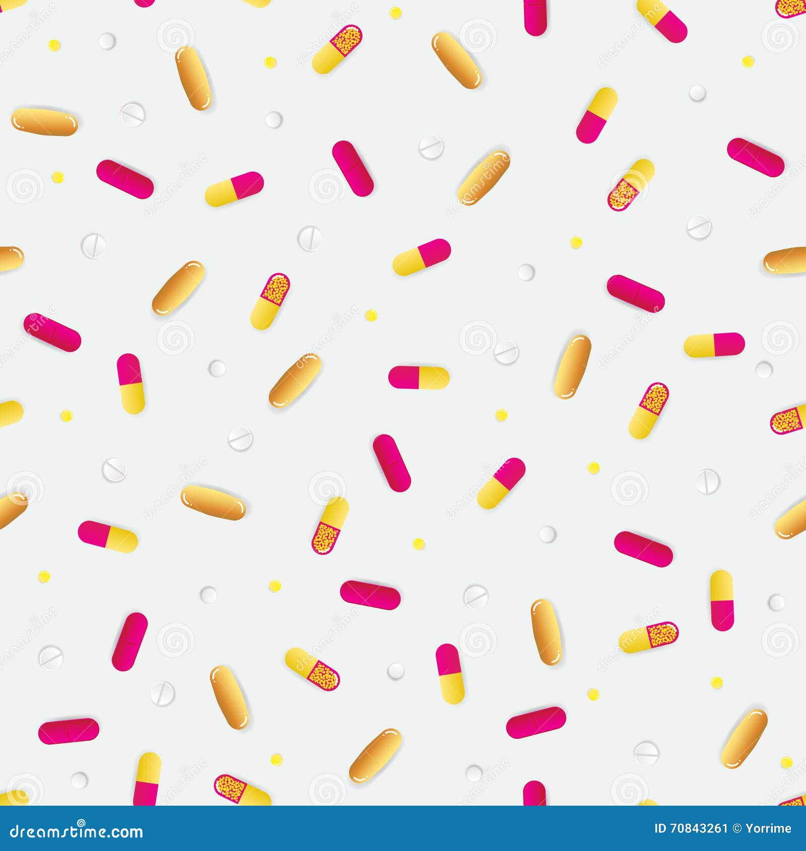 Random Pills Medicine Seamless Pattern Stock Vector - Illustration of ...