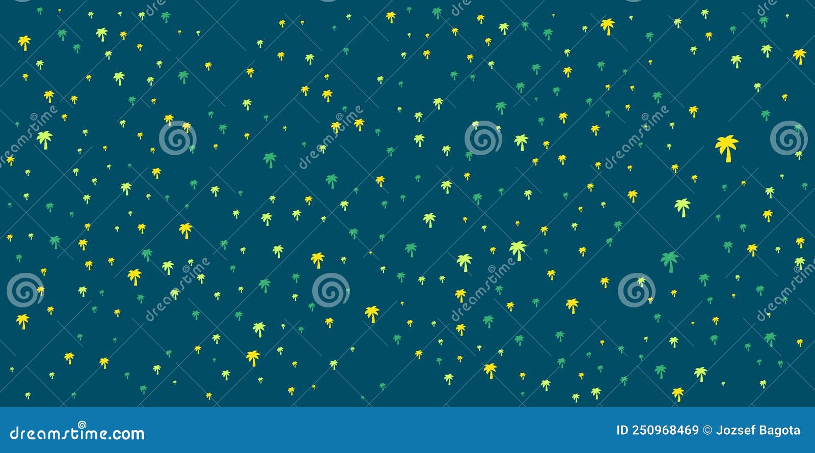 Random Placed Spray Of Palm Tree Symbols - Texture, Vector Background ...