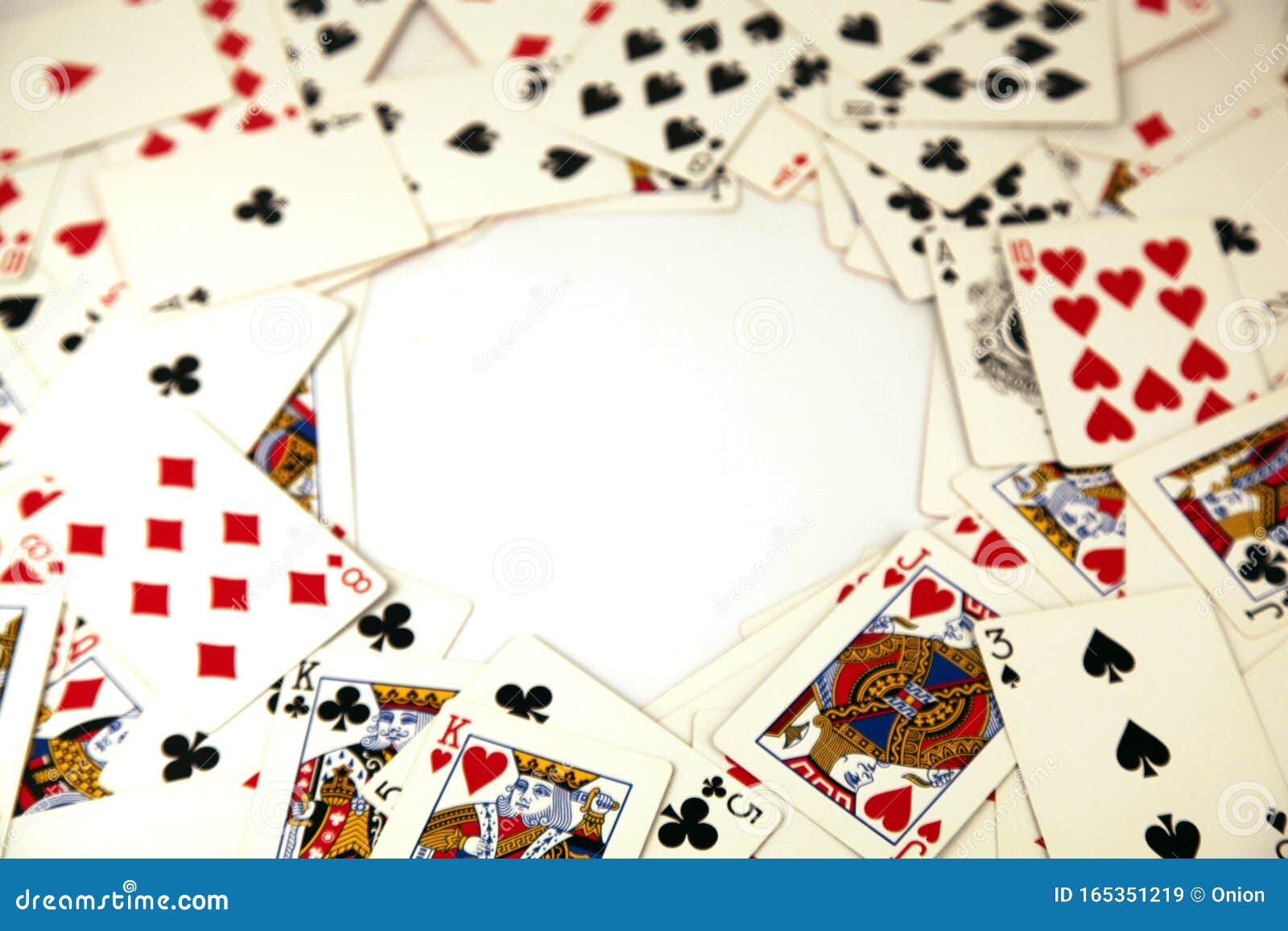 Random Playing Cards Together Forming A Background Stock Photography ...