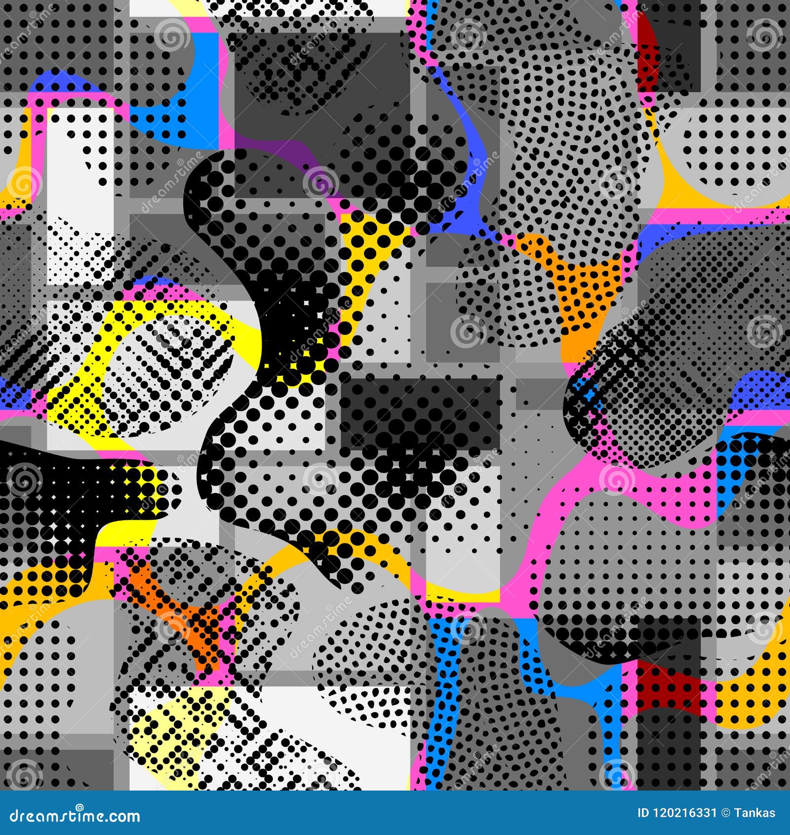 Random polka dot pattern stock vector. Illustration of mosaic - 120216331