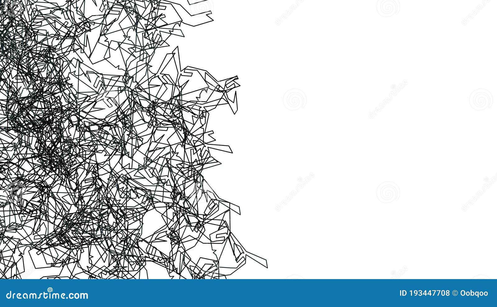 Random Polygon Line. Complex Techno-structure Illusion Abstract ...