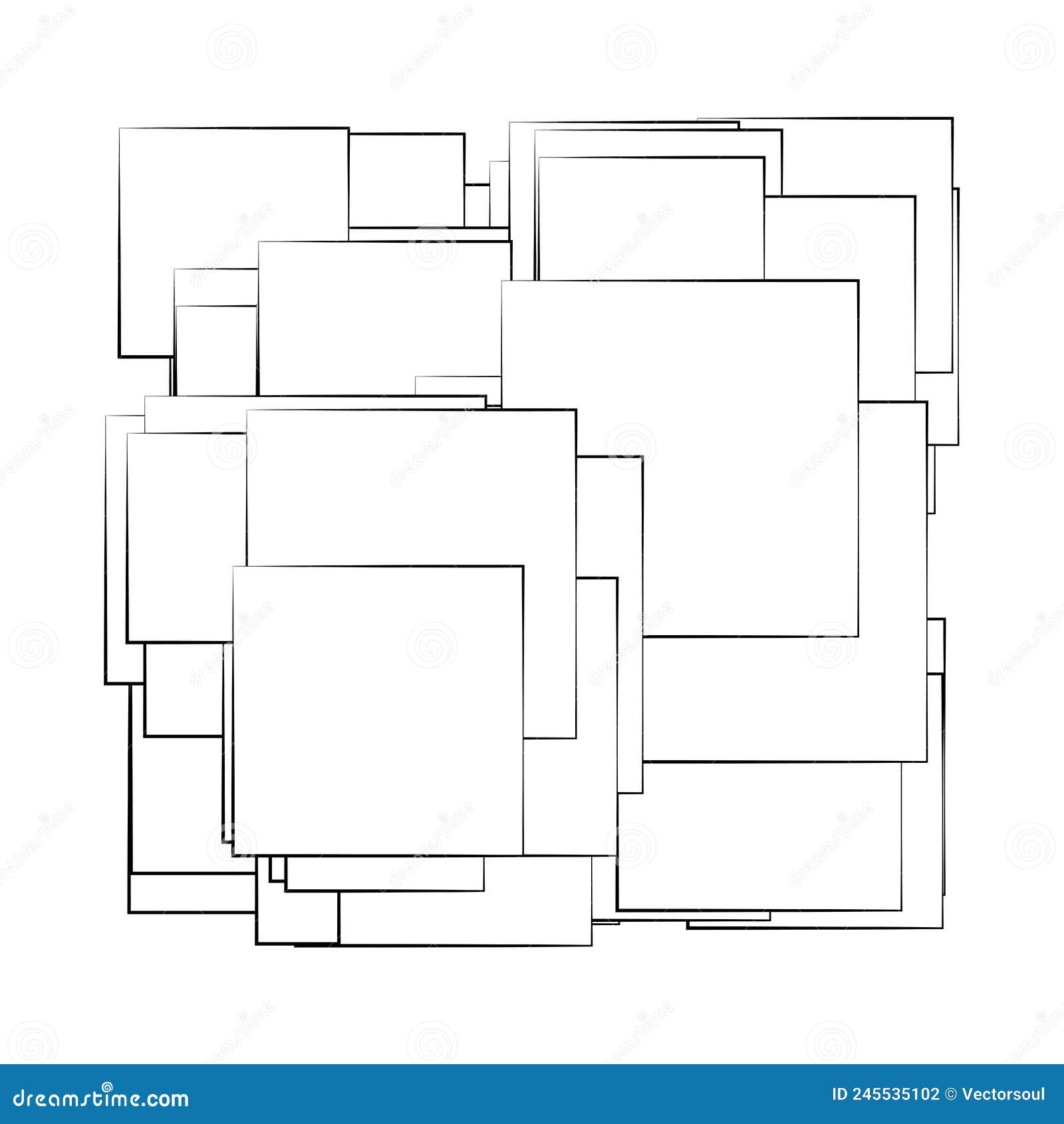 Random Rectangles Structure Vector Composition, Pattern Stock Vector ...