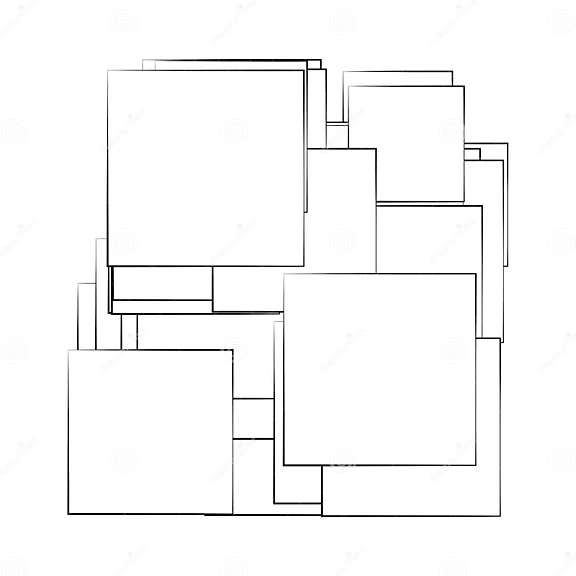 Random Rectangles Structure Vector Composition, Pattern Stock Vector ...