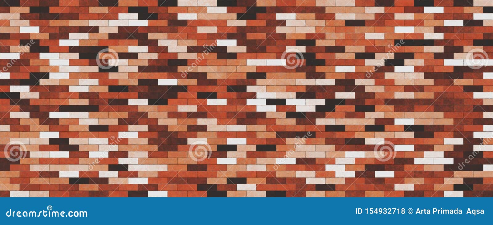 Random Brick Wall Texture Background Stock Illustration - Illustration ...