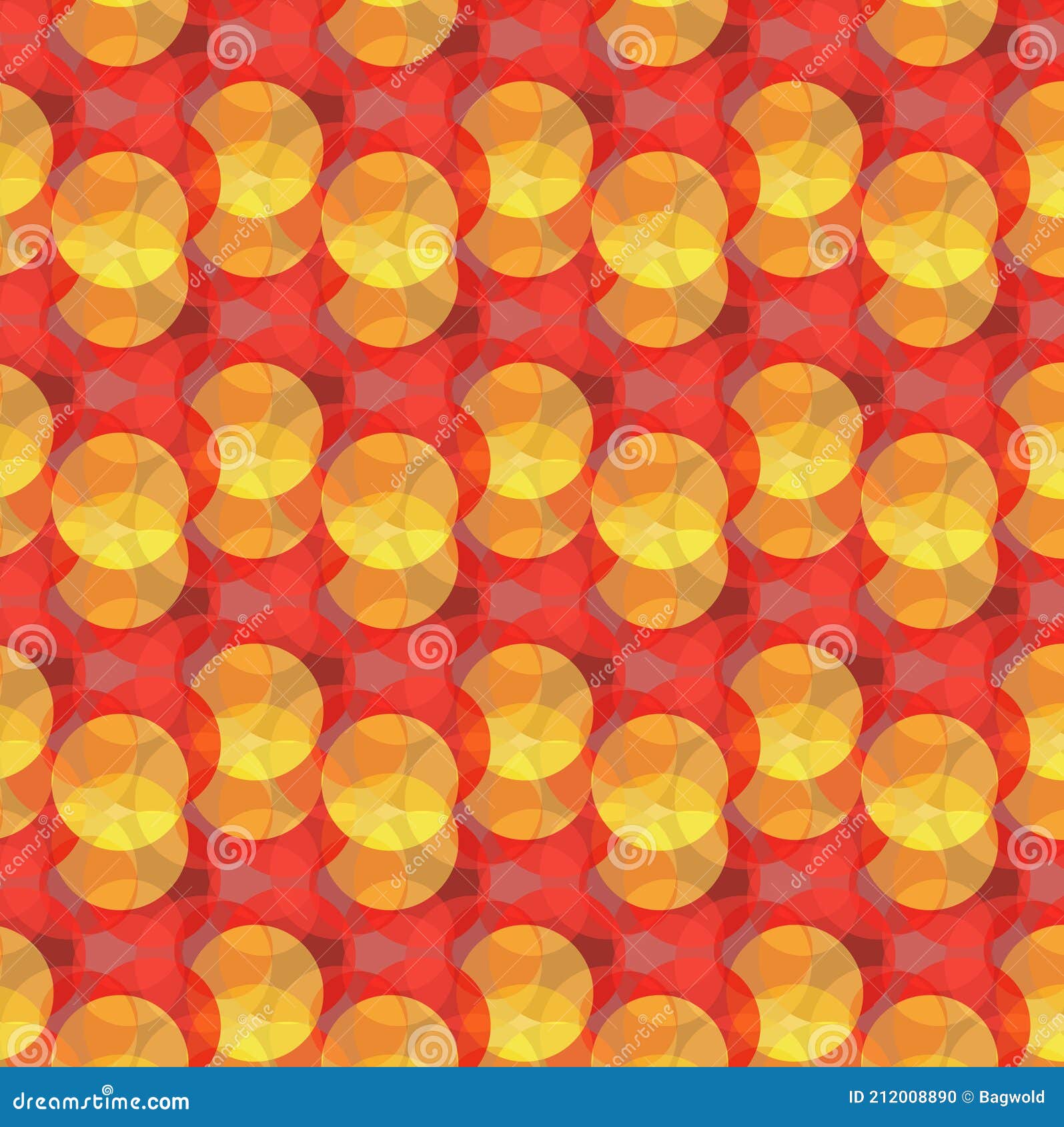 Random Red and Yellow Circular Seamless Pattern Stock Vector ...