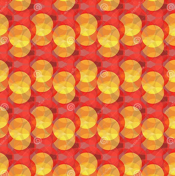 Random Red and Yellow Circular Seamless Pattern Stock Vector ...