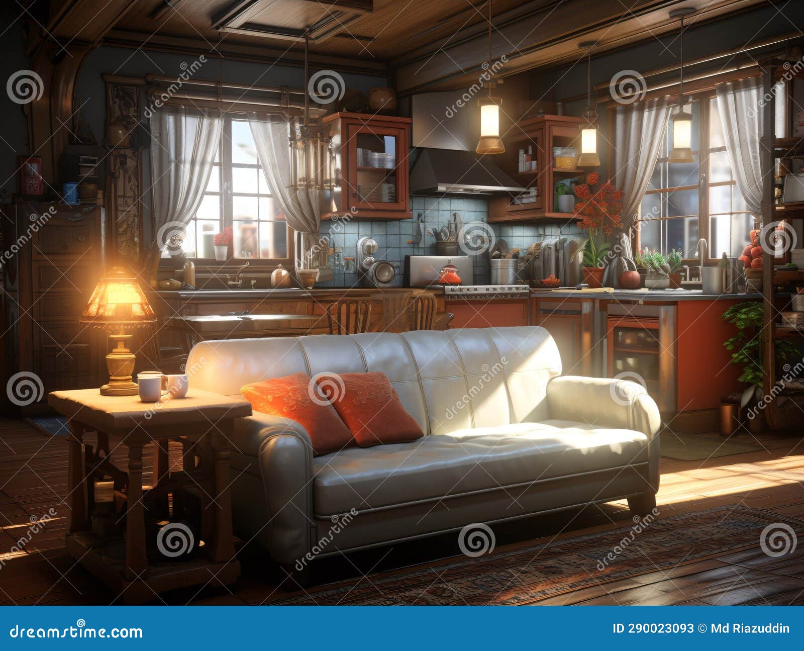 Random Room stock illustration. Illustration of hardwood - 290023093